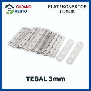 Jual PLAT LURUS BESI STAINLESS BRACKET SAMBUNGAN PENYAMBUNG KONEKTOR ...