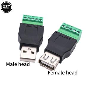 Jual 1pc Usb 2 0 Type A Male Female To 5 Pin Screw Connector Usb Jack