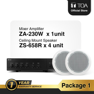 Promo TOA Paket Set Speaker Ceiling 6W & Amplifier 30W Cicil 0% 3x ...