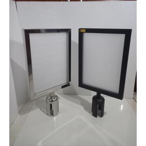 Jual Best Sign Board FRAME A4 Potrait berdiri Signage stainless Hitam ...