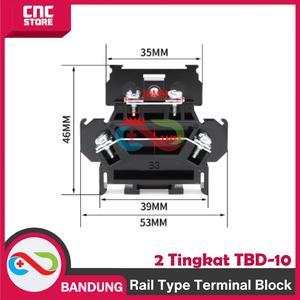 Jual TERMINAL BLOCK 2 TINGKAT - Rail Type Terminal Block Dua Tingkat CBD10 TBD 10 TBD-10 TBD10 ...