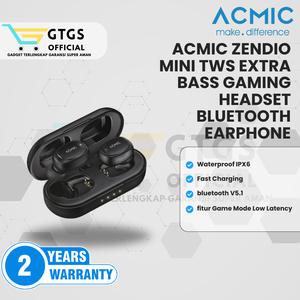 Promo ACMIC ZENDIO MINI TWS Extra Bass Gaming Headset Bluetooth ...