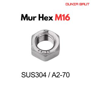 Jual SS304 Mur M16 / Mur Stainless M16 / Hex Nut M16 SUS304 / A2-70 - Kota Tangerang - Toko ...
