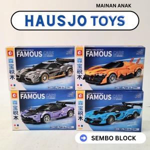 Jual Sembo Building Block Famous Car Collection (714004 - 714007 ...