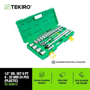 Jual TEKIRO 1/2 INCH SET 6 PT 8 - 32 MM PLASTIK 24 PCS / KUNCI SOCK ...