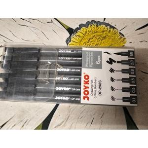 Jual pulpen gambar drawing pen joyko DP-298S 6 ukuran dalam 1kotak ...