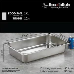 Jual Food Pan Stainless 1/1 Tinggi 10 cm Gastronom Pan - Kota Depok ...