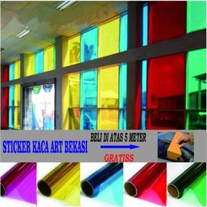 Jual NEW STIKER KACA KACAFILM WARNA KACA FILM RIBEN WARNA - Biru ...