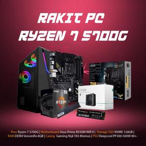 Promo PC / CPU RAKITAN AMD RYZEN 7 5600G SSD 128GB NVME RAM 8GB - PC ...