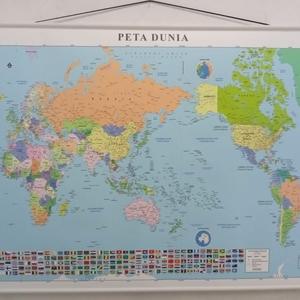 Jual peta dunia besar peta dinding uk 180 x 120 - Kab. Karawang ...