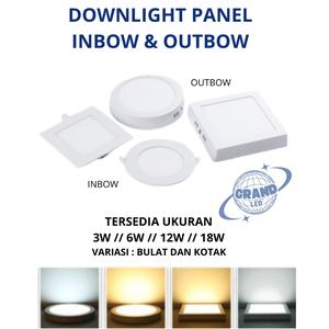 Jual Lampu Downlight Led Panel ceiling 220V Tanam INBOW / Tempel OUTBOW ...