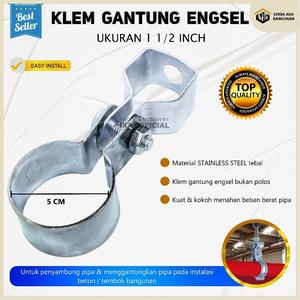 Jual Klem gantung 1 1/2" ( polos ) | hanger clamp klem pipa gantung 1-1 ...