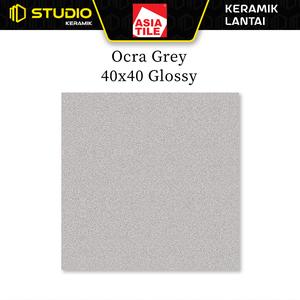 Jual Ocra Grey 40x40 Glossy ASIA TILE Keramik Lantai Licin Motif Polos ...