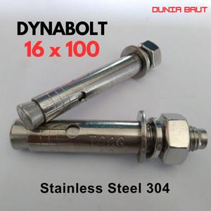 Jual Dynabolt M16X100 / Dinabolt 16X100 / Anchor Bolt M16 X 100 / 16 X ...