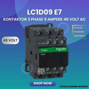 Jual Kontaktor 3P 9A 3 Phase 9 Ampere Coil 48Volt AC 3 Pas 9 Amper ...