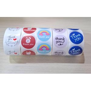 Jual 1ROLL Sticker Thankyou isi 500pcs Label Hand made Thank You Stiker ...