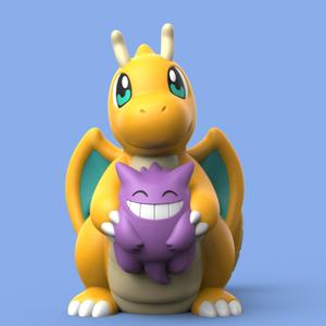 Jual POKEMON DRAGONITE HUGS GENGAR chibi resin figure - Kota Tangerang ...