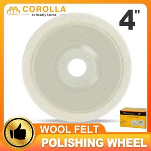 Promo Corolla Mata Gerinda Poles Wool 4" Inch Wool Felt Disc Polishing ...