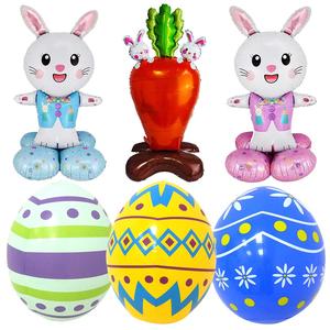 Jual Easter Balloons Large Bunny Egg Foil Balloons Easter Egg Balloon ...