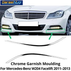 Jual Chrome Stripe Mercy W204 Facelift Garnish Moulding Bumper Depan ...