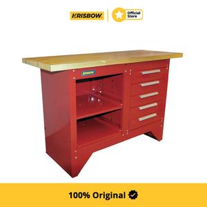 Promo Krisbow Work Bench Meja Workshop 137X51X86.5 Cm - Merah Cicil 0% ...