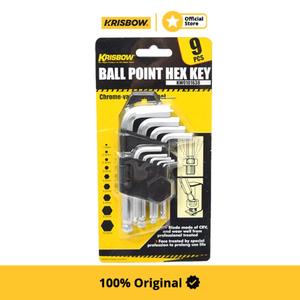 Jual Krisbow Set Kunci L Hex Key Ballpoint 1.5-10 Mm 20 Cm 9 Pcs - Kab ...