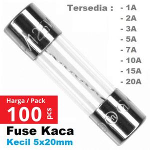 Jual Grosir Pack - Fuse Kaca 5x20 Sekring Kecil 1 2 3 5 7 10 15 20 A Amp Sekering Pendek - Kota ...