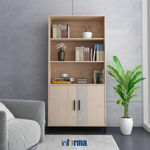 Promo Informa Kian Rak Buku - Cokelat Oak Bookshelf Books Storage ...