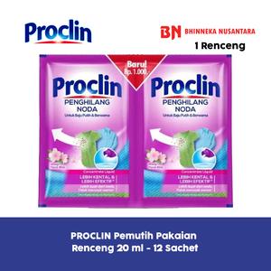 Jual Proclin Penghilang Noda Baju Putih & Berwarna 25 ml - 1 Renceng ...