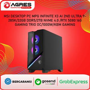 Promo MSI DESKTOP PC MPG INFINITE X3 AI 2ND ULTRA 9-285K/32GB DDR5/2TB NVME 4.0 /RTX 5080 16G ...