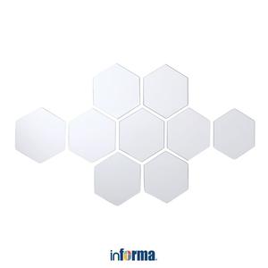 Promo INFORMA CERMIN DINDING DEKORASI HEX 20X17.3 CM SET 8 PCS J95 ...