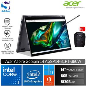 Promo Acer Aspire Go Spin 14 AGSP14 31PT 386W Core 3 N355/8GB/512GB SSD ...