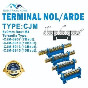 Jual Terminal Nol /Arde Model DIN RAIL 6x9mm BEST QUALITY. - 15 Baut ...