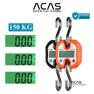 Jual WEIHENG WH-C 150 KG Timbangan Gantung Besi Digital LED Mini Orange Hitam LCD Smart Hook ...
