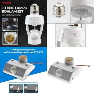 Jual Fiting Lampu Sensor Gerak Cahaya Ulir E27 Adjustable Lux Time ...