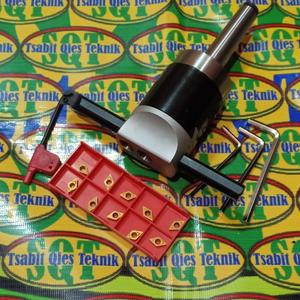 Jual Boring head D.50mm Arbor MT2 + Holder 12mm Alat Korter boring Bar ...
