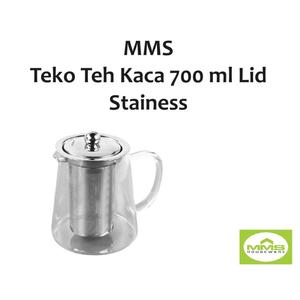 Jual MMS Tea Pot Lid Stainless / Teko Teh Kaca 700 ml Tea Pot - Kota ...