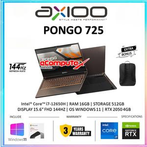 Jual Axioo Pongo 725 i7-12650H RTX 2050 RAM 16GB 512GB SSD WIN 11 15.6 ...