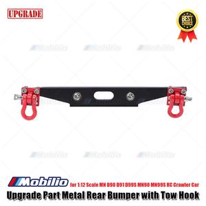 Jual Upgrade Part Metal Rear Bumper with Tow Hook for 1/12 Scale MN D90 ...