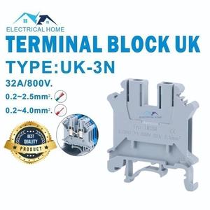 Jual Terminal Block Modular UK-3N (0.2~2.5mm) 800V Din Rail BEST ...