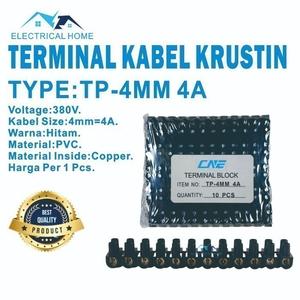 Jual TERMINAL KABEL KRUSTIN 4mm 3A/ TERMINAL PLASTIK HITAM BEST QUALITY ...