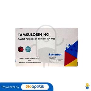 Jual TAMSULOSIN HYDROCHLORIDE INTERBAT 0.4 MG BOX 30 TABLET - Kota ...