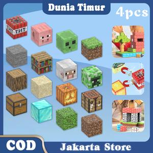 Jual Minecraft Magnetic Block Perakitan Mainan Brick My World Minicraft ...