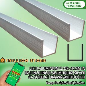 Jual Alumunium Lis U Aluminium ¾ 17mm In Inci Inch Inchi Silver Ca ...
