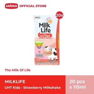 Promo MilkLife UHT Kids Strawberry Milkshake - Susu Rasa Stroberi 20 Pcs x 115ml - Kota Bekasi ...