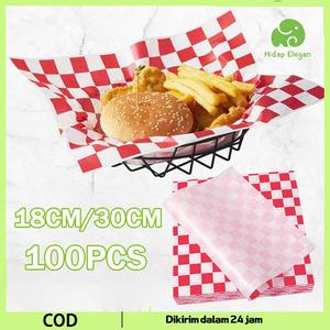 Jual 100pcs Kertas Kentang Goreng Kertas Wax Kertas Bungkus Burger ...