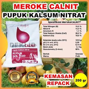 Jual Calnit 200 Gr Repack Pupuk Kalsium Nitrat Meroke Calcium Calcinit ...