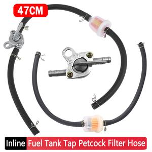 Jual Inline Fuel Tank Tap Petcock Filter Hose Kit Universal Fuel Switch ...