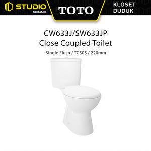 Jual TOTO Kloset CW633J/SW633JP Close Coupled Single Toilet TC505 220mm ...