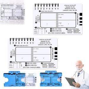Jual New 7 Step Ecg Ruler Plastic Ruler Card For Ecg/ekg Interpretation ...